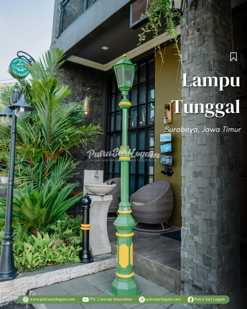 Tiang Lampu Tunggal Kota Surabaya - Gudanglampuku